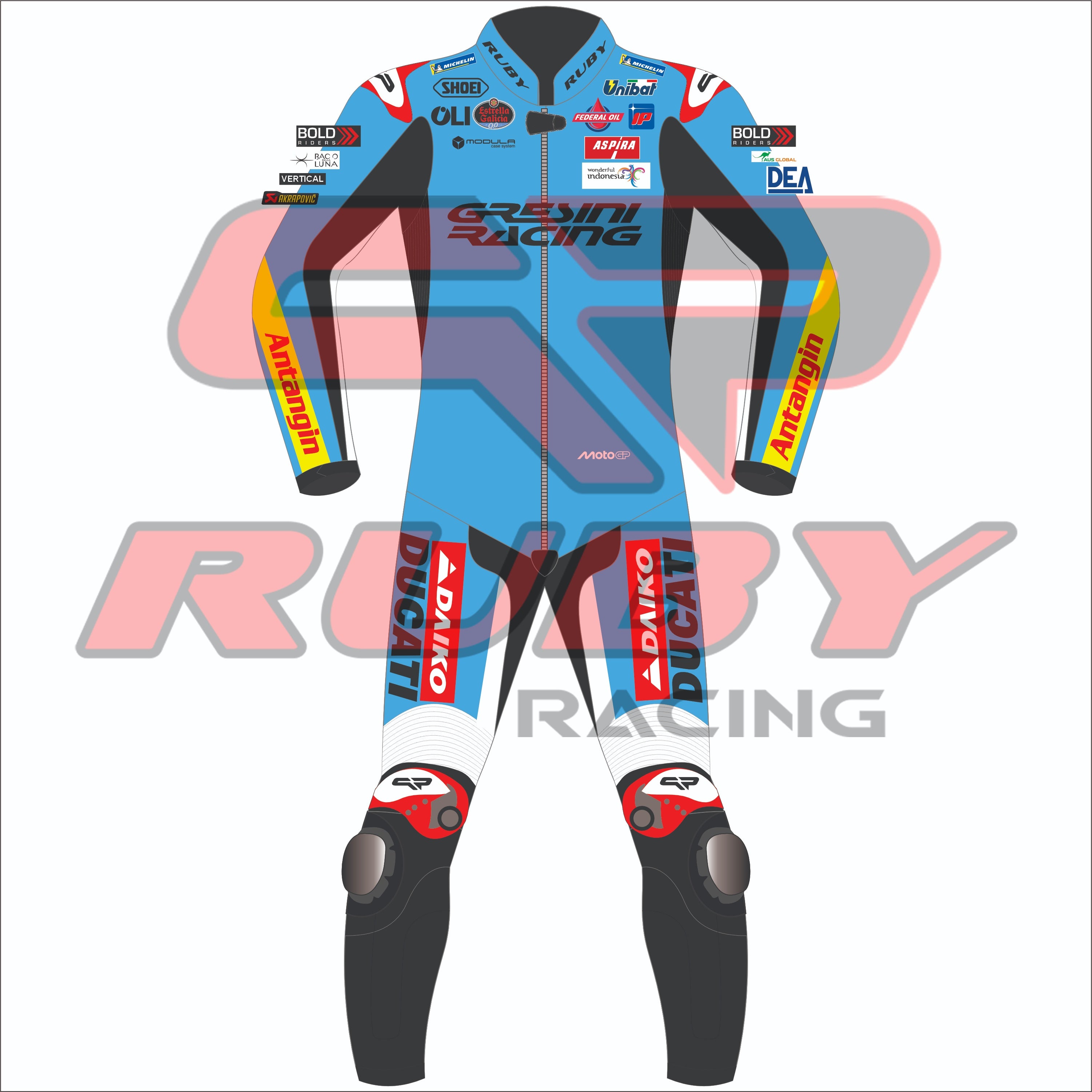 Ruby Racing Fermin Aldeguer Ducati Gresini 2025 MotoGP Race Suit