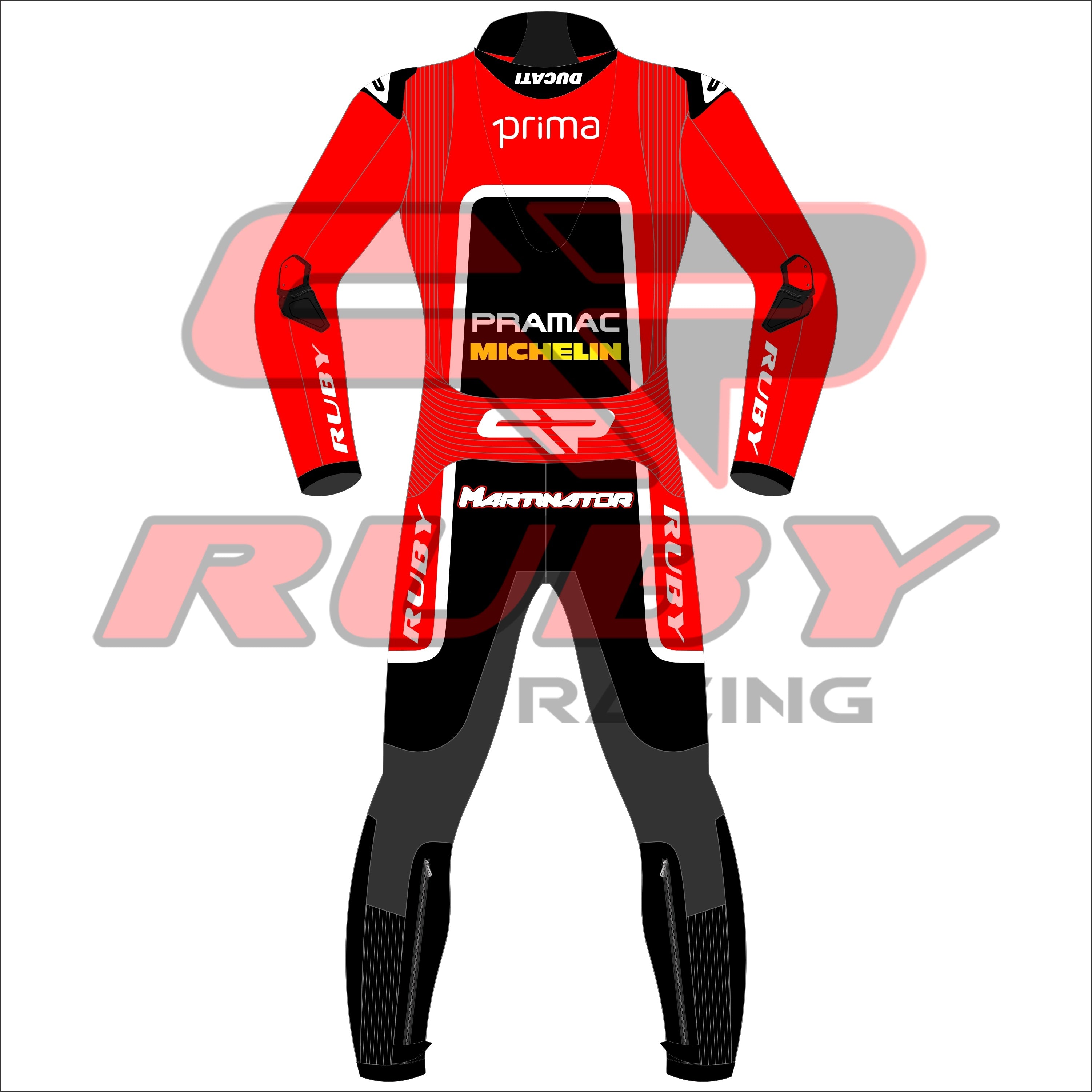 Ruby Racing Jorge Martin Pramac Race Suit BritishGp 2024