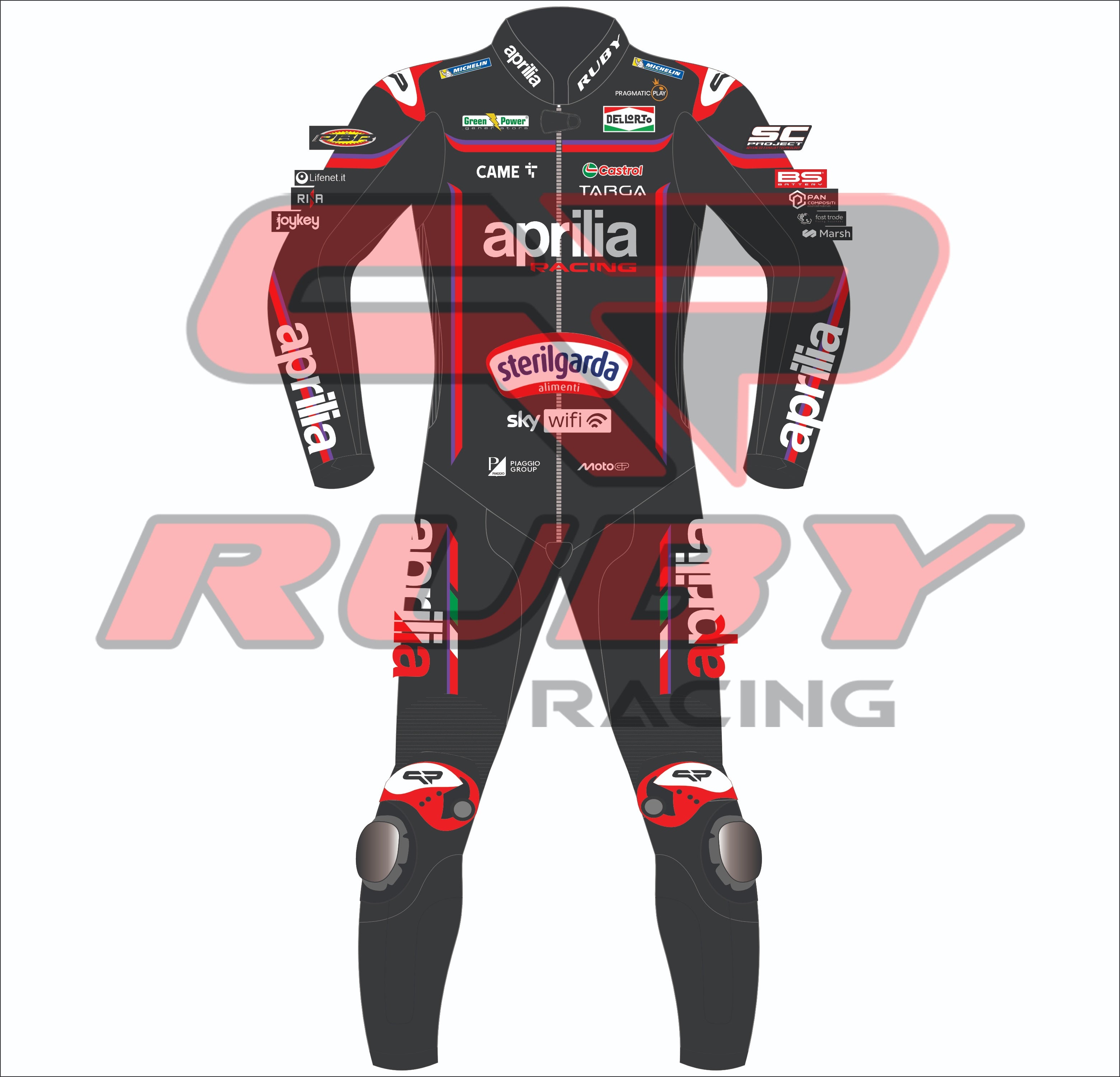 Marco Bezzecchi MotoGP 2025 Aprilia Race Suit – RUBY RACING