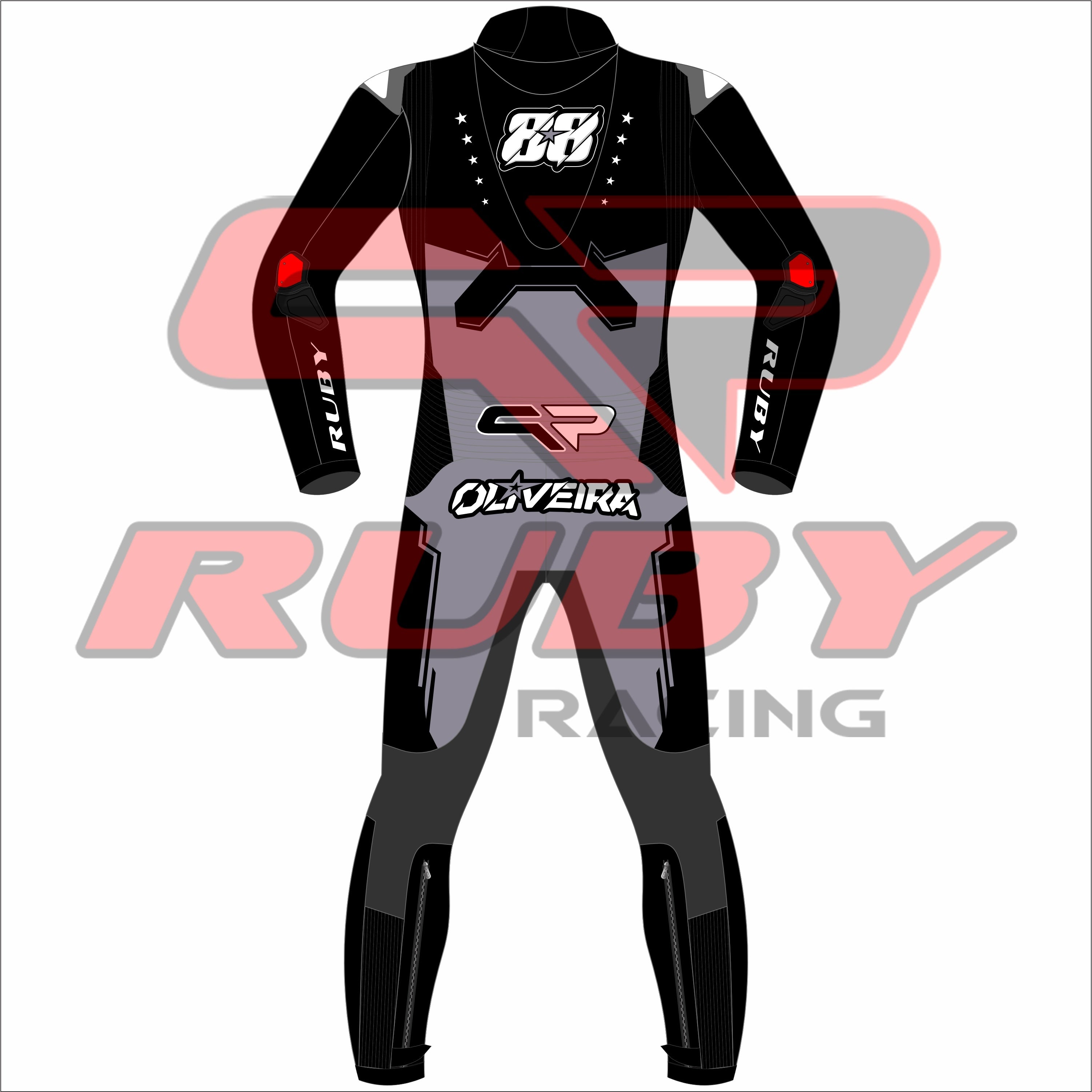 Ruby Racing Miguel Oliveira MotoGP 2025 Test Race Suit