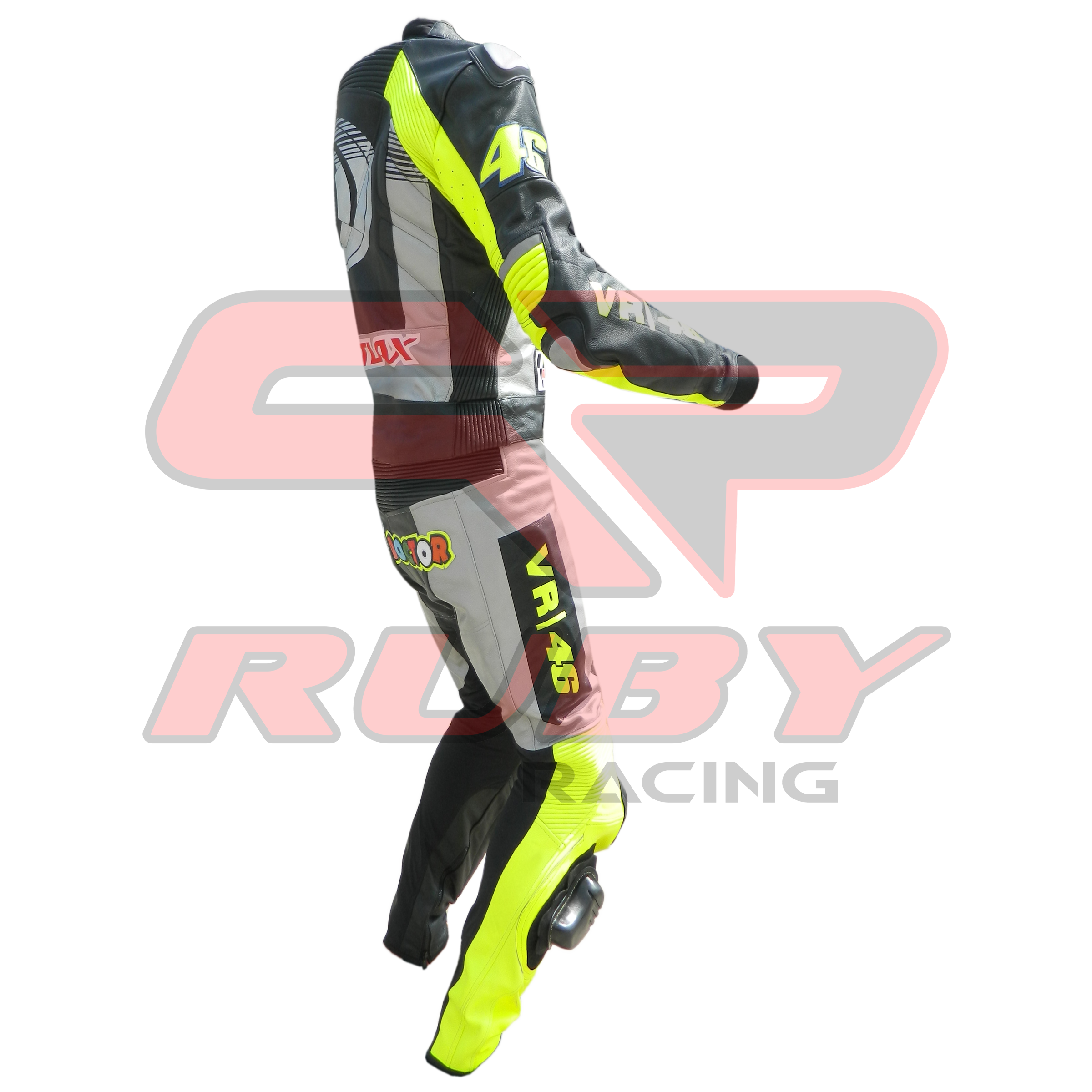 Ruby Racing Valentino Rossi Winter Test Motorbike Racing Leather Suit