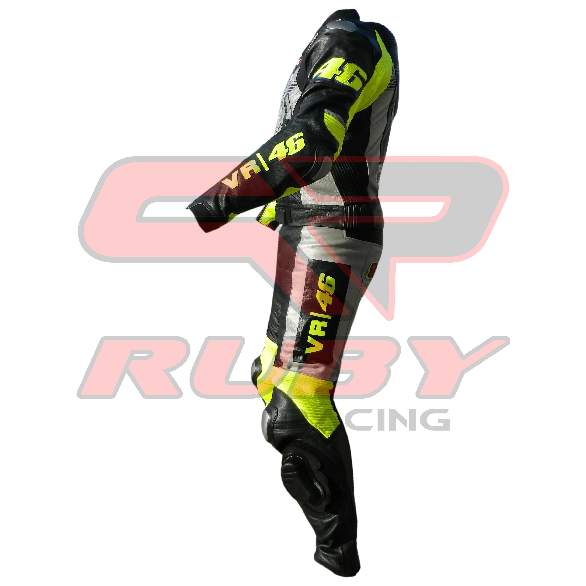 Ruby Racing Valentino Rossi Winter Test Motorbike Racing Leather Suit