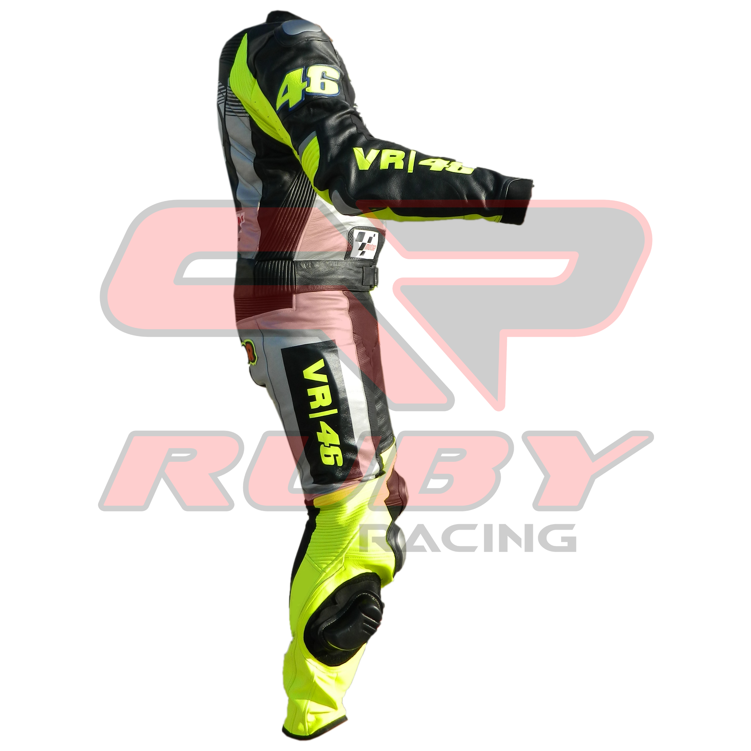 Ruby Racing Valentino Rossi Winter Test Motorbike Racing Leather Suit